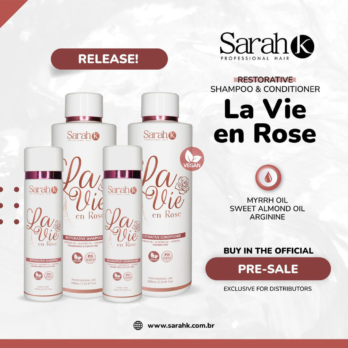 Sarah K La Vie En Rose Shampoo & Conditioner set